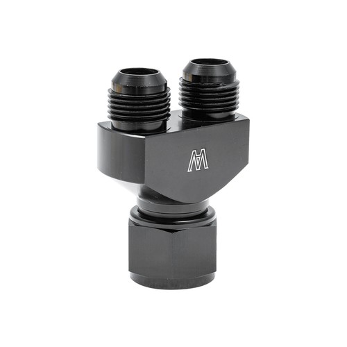 Y Block Adapter Fitting -12 AN Female To Parallel Exit Dual 10AN Male ...