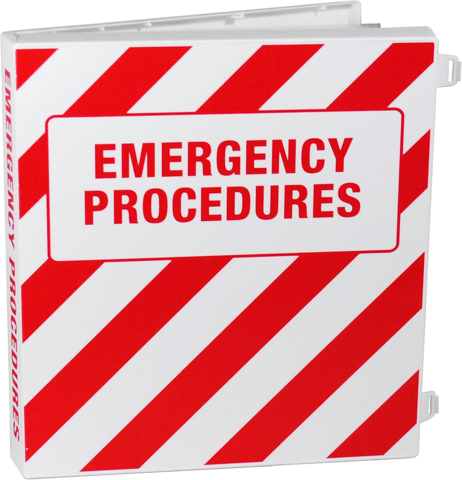 Emergency Procedures Binder - 1.5 Inch Spine - with Metal D-Rings ...