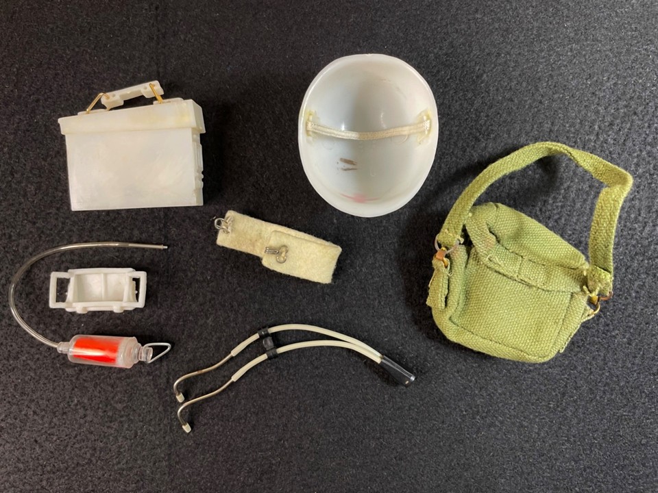Vintage 1964 GI Joe 12" Action Figure Medic helmet & accessories | eBay