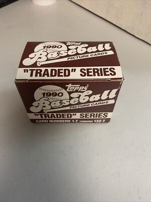 1990 Topps Traded Baseball Complete Set 132 Cards Traded Series - Box ...