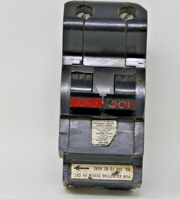 FPE NB2100 100A FEDERAL PACIFIC FPE 100 Amp MAIN BREAKER Bolt-On Type ...