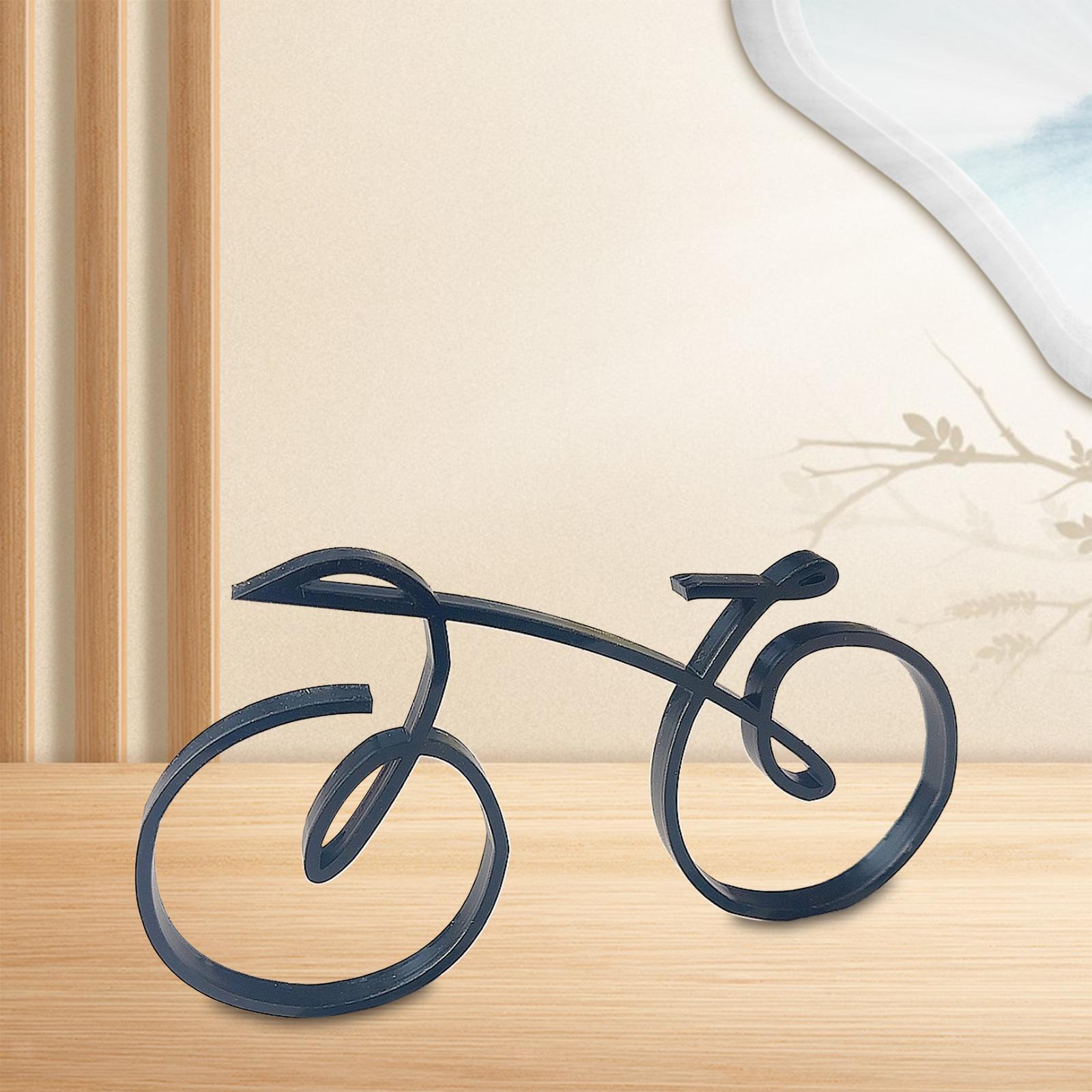Bicycle Sculpture Mini Decor Gift Bike Statue for Cabinet Table ...
