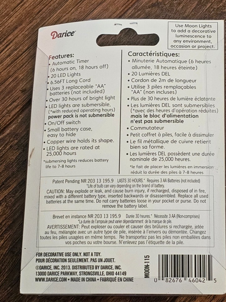 20 Mini Moonlight LED Lights Battery Operated Moon Lights Party Craft ...