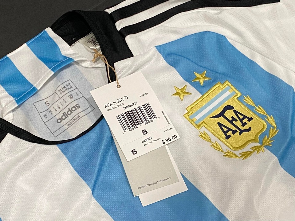 Adidas 2022 Authentic Argentina Home Jersey #10 Lionel Messi HF2158 ...