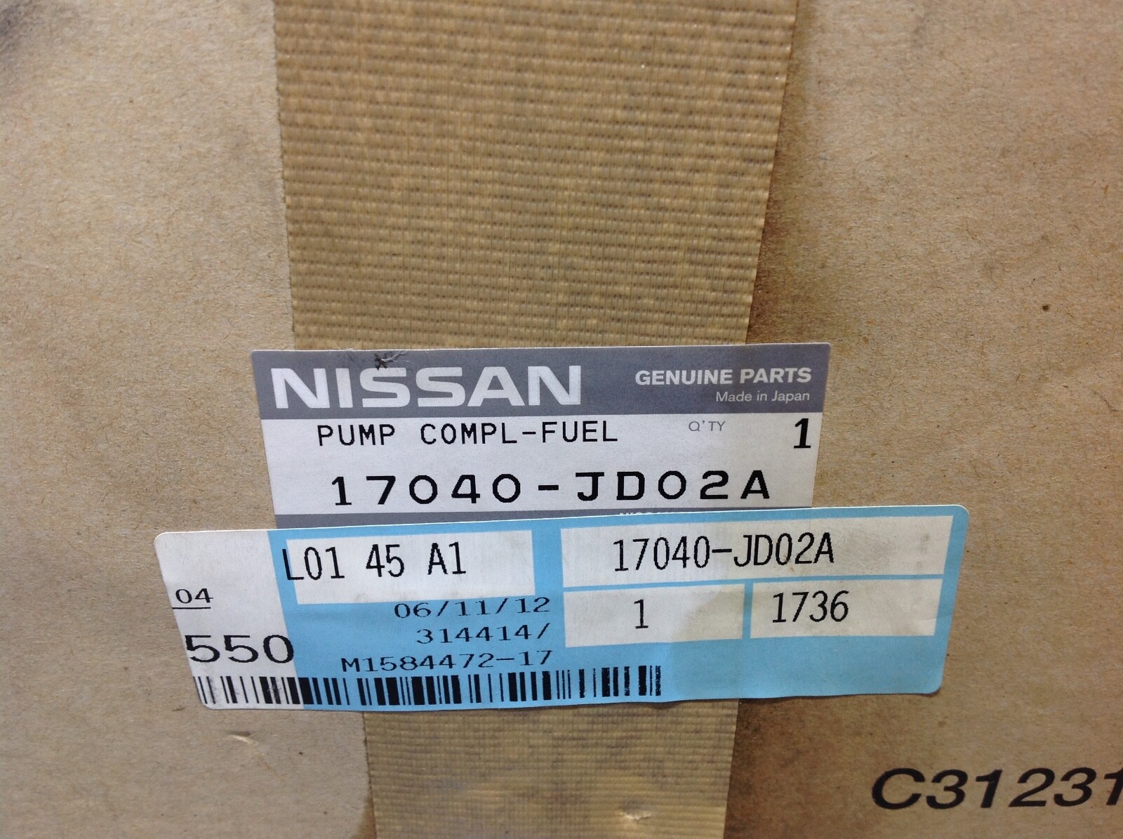 Genuine Nissan QASHQAI 2007 - 13 Petrol in Tank Fuel Pump 17040 Jd02a ...