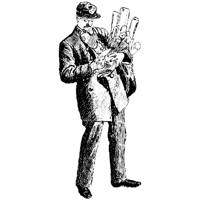 Vintage Carrier Beeswax Rubber Stamp Mounted Mailman Postal Letters | eBay