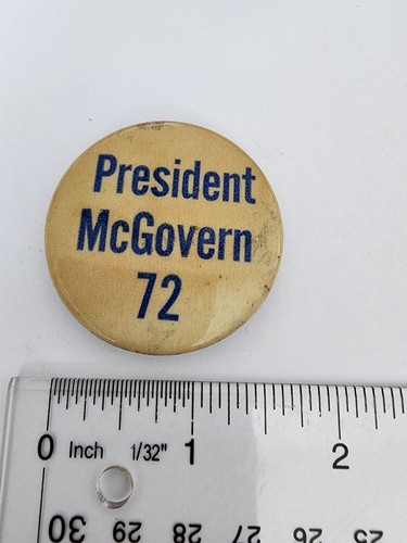 Vintage President McGovern 72 Campaign Political Pin Pinback Button | eBay