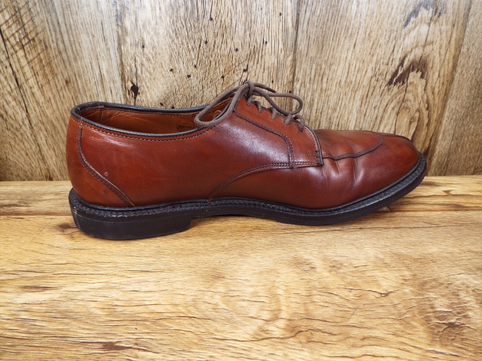 Allen Edmonds Ashton Derby BROWN Leather Split Toe Shoe-11 D | eBay