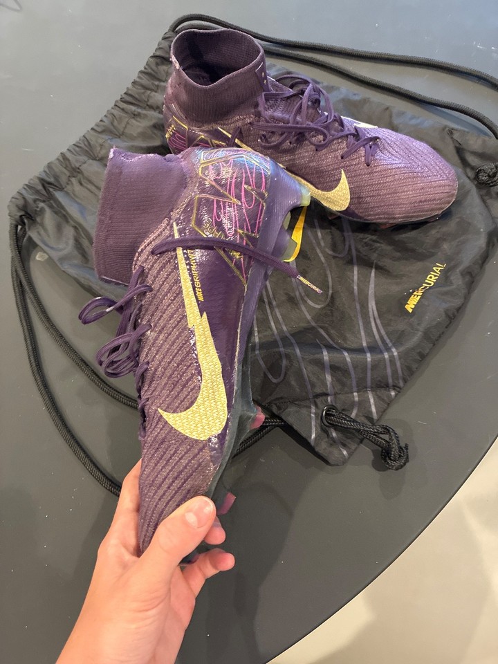 Nike superfly16 elite Mbappe cleats, purple used, no box, yes bag | eBay