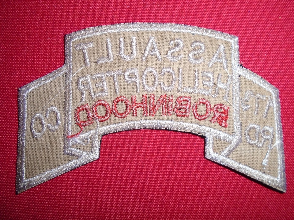 US Army 173rd Assault Helicopter Company ROBINHOOD Vietnam War Scroll ...