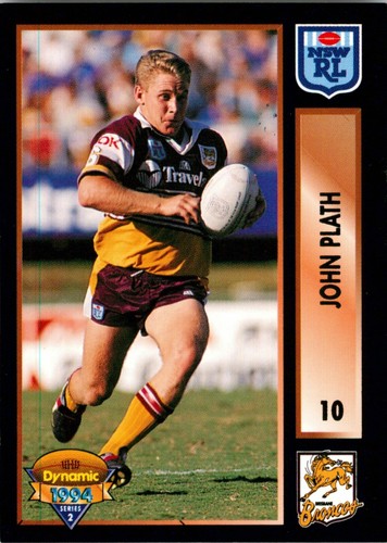 1994 BRISBANE BRONCOS NRL Card JOHN PLATH | eBay Australia