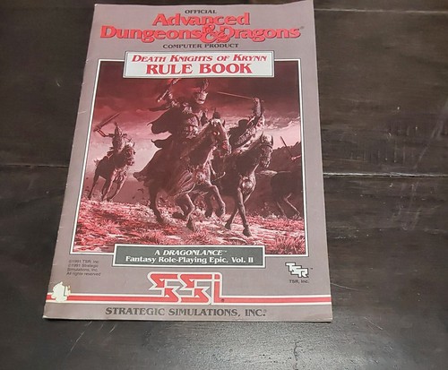 Advanced Dungeons & Dragons Death Knights of Krynn Rule Book | eBay