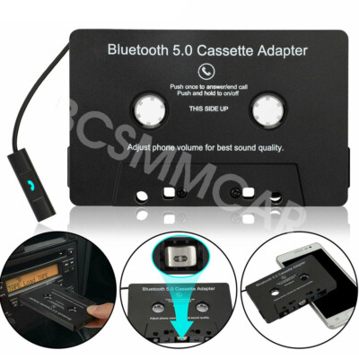 Bluetooth Car Audio Cassette Tape Converter Adapter Player MP3 CD Hands ...