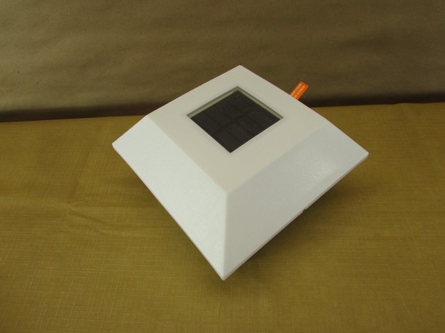 4 PC Veranda White Solar Rechargeable Post Cap LED Light for Deck or ...