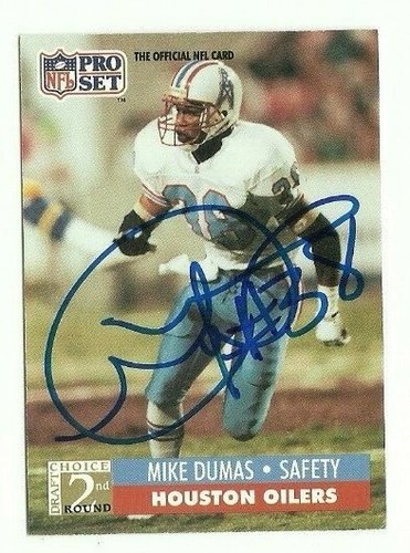 Mike Dumas 1991 Pro Set signed auto autographed card Oilers | eBay