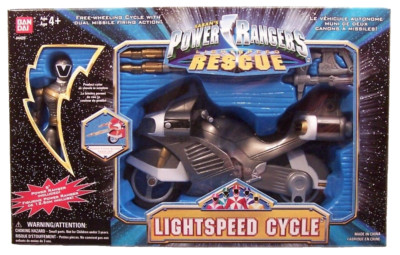 Power Rangers Lightspeed Rescue Titanium Cycle & 5in Ranger New Factory ...
