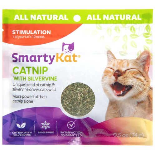 Catnip with Silvervine, Pure & Potent Blend for Cats, Resealable Pouch ...