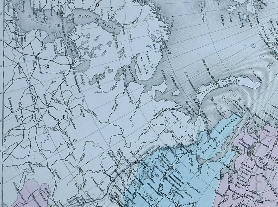 1890 HAND COLOURED MAP SIBERIA TOBOLSK TOMSK AKMOLINSK YAKUTSK | eBay