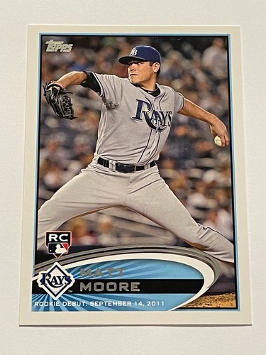 2012 Topps Update Baseball Rookie #64 - Matt Moore RC - Tampa Bay Rays ...