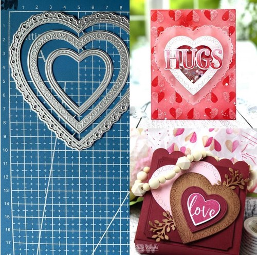 Love Heart Metal Cutting Dies Scrapbooking Paper Card Embossing ...