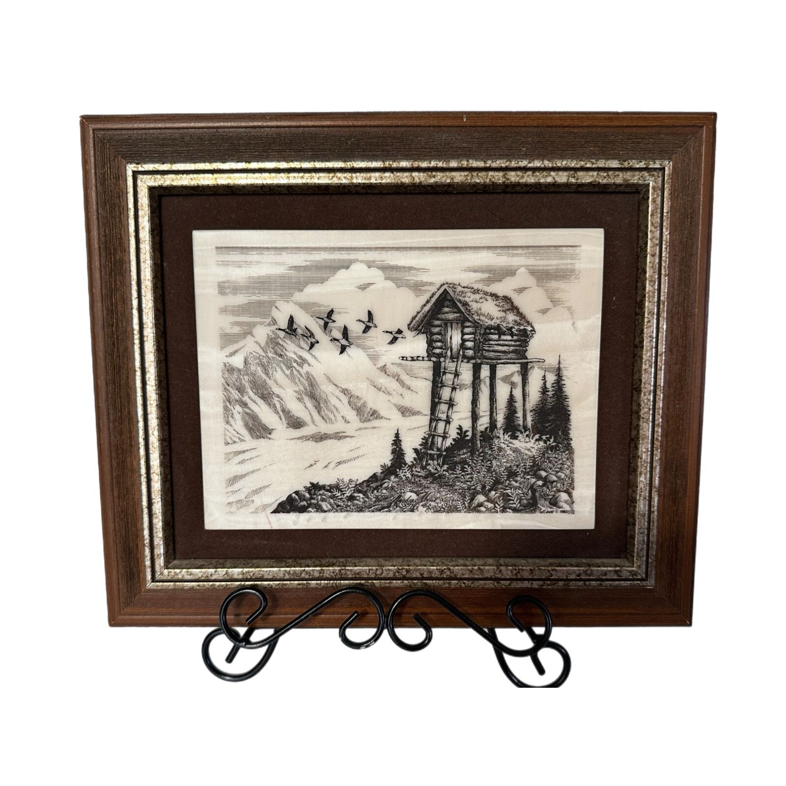 Kiana The Alaska Mint Bill Devine Wood Framed Marble Artwork Birds ...