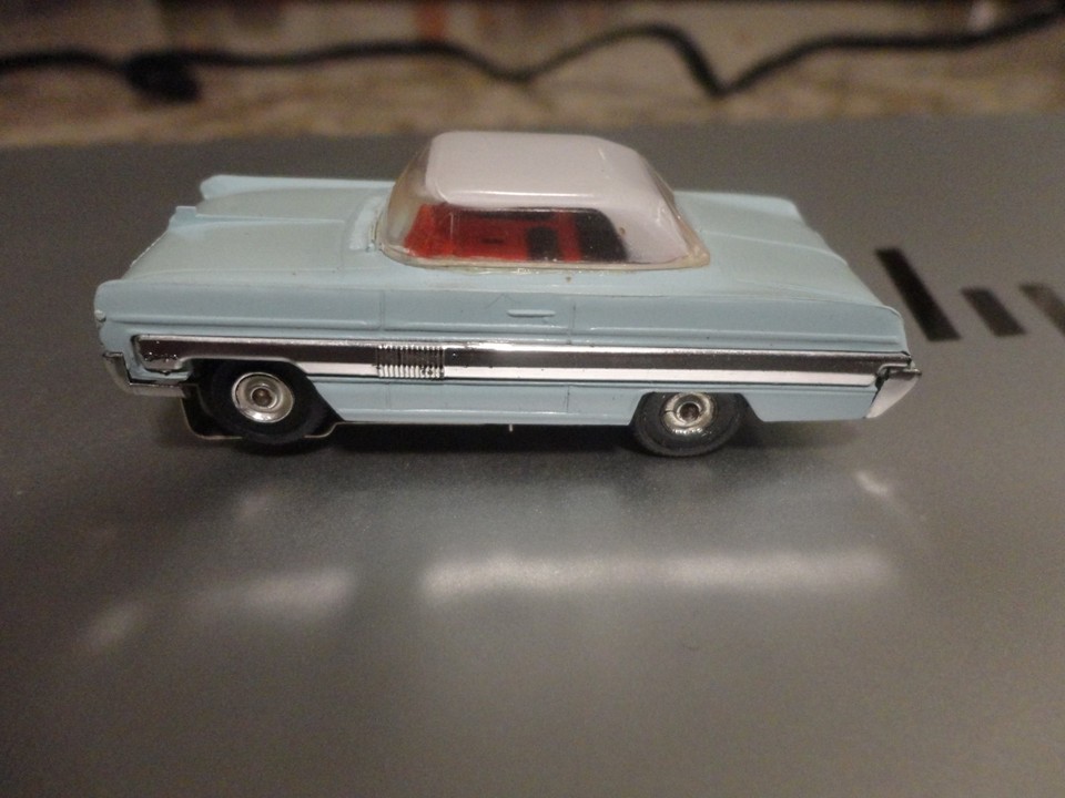 vintage atlas ho slot car light blue w/white top olds starfire | eBay