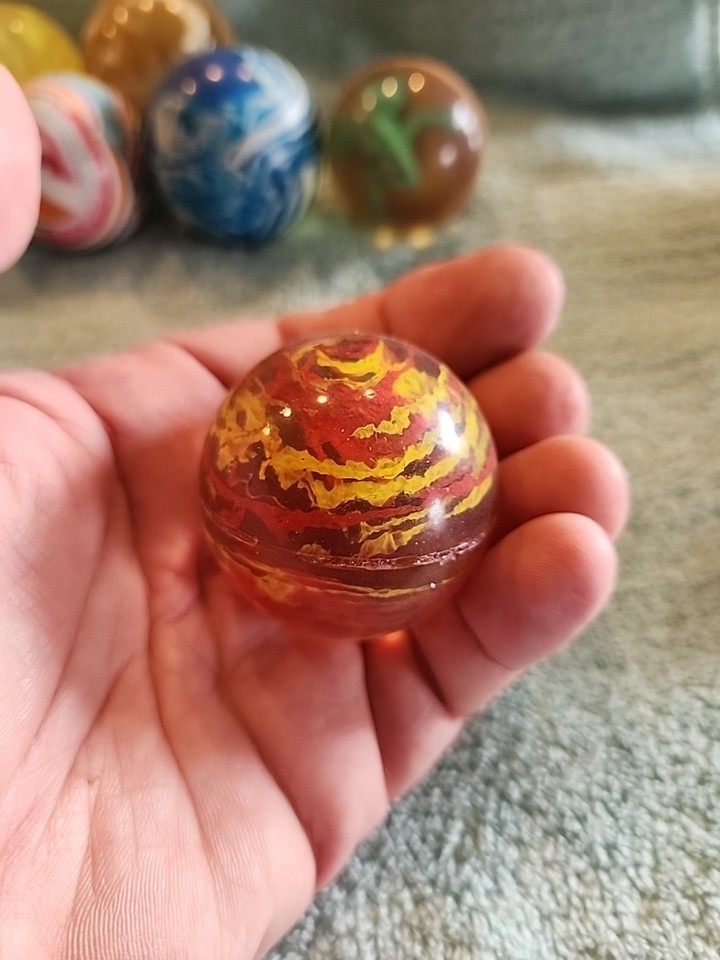 Vintage Large 2" Superball Collection 7 Balls Snake Frog Swirls | eBay