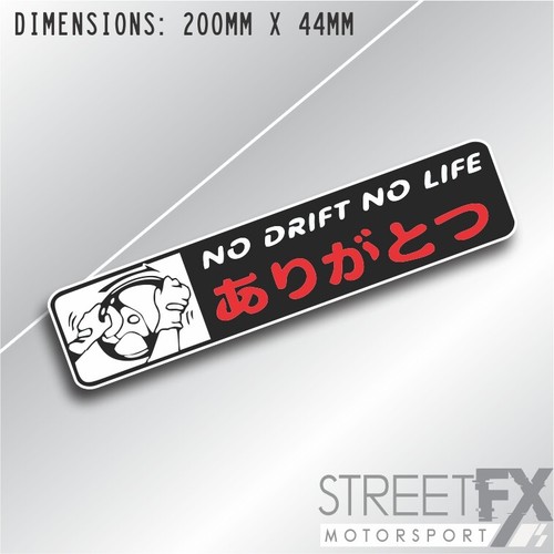 No Drift No Life Sticker Graphic bumper window jdm v8 car ute aussie ...