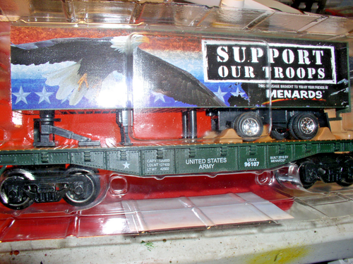 Menards US ARMY Flat Car with Trailer - NEW - 279-3093 | eBay