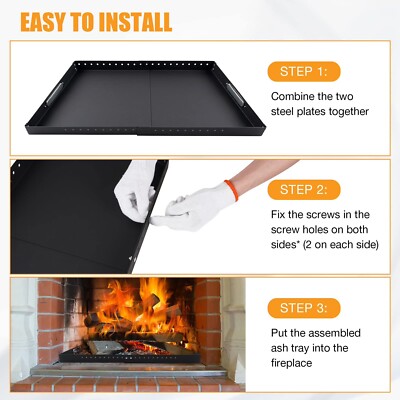 Adjustable Fireplace Tray for Ash Collection, Expandable Ash Pan | eBay