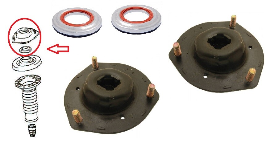 Front Shock Absorber Strut Top Mounts Mountings Bearings for Toyota ...