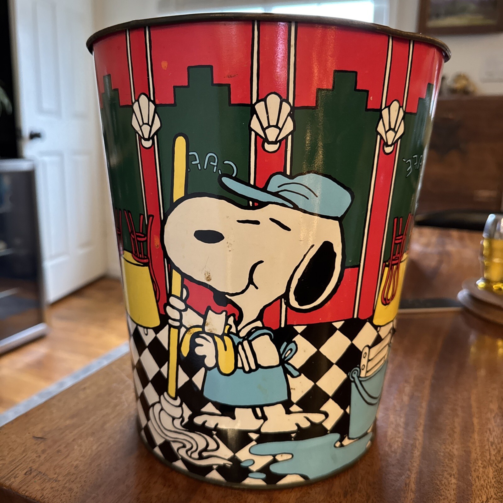 Vintage Snoopy And Woodstock Trash Can 1970’s | eBay