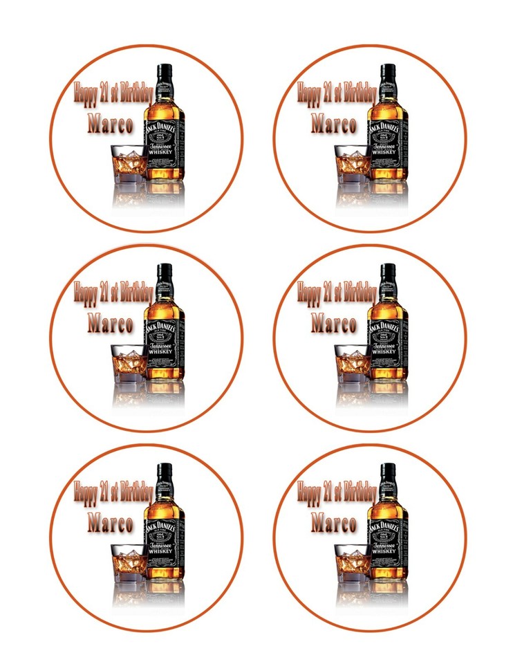 Whiskey Bottle - Edible Cake Topper OR Cupcake Topper, Decor | eBay