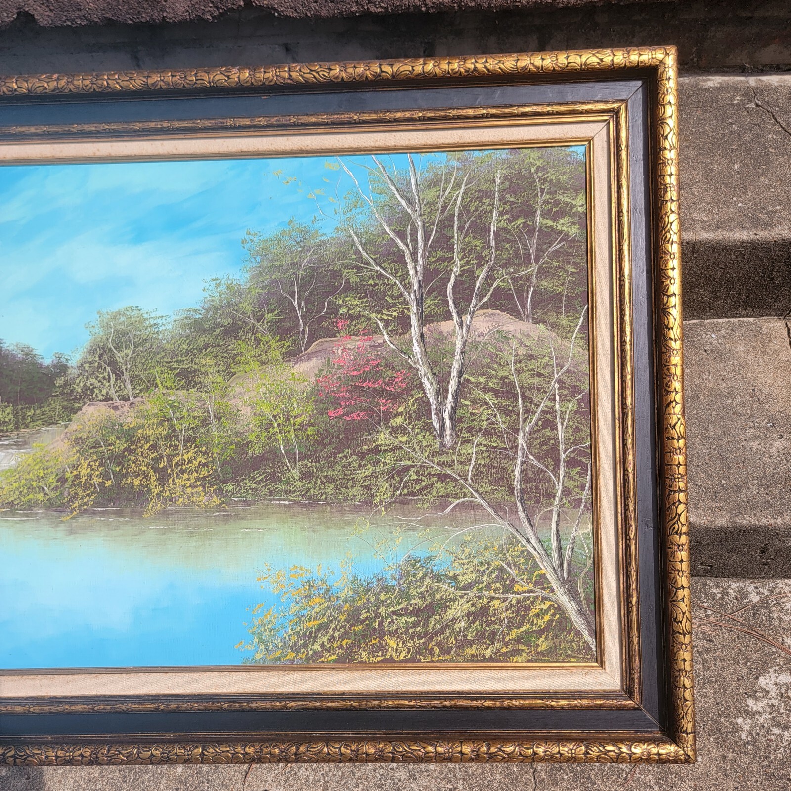 Idell Ellingwood Indiana Artist Oil On Canvas Landscape Scene Water ...