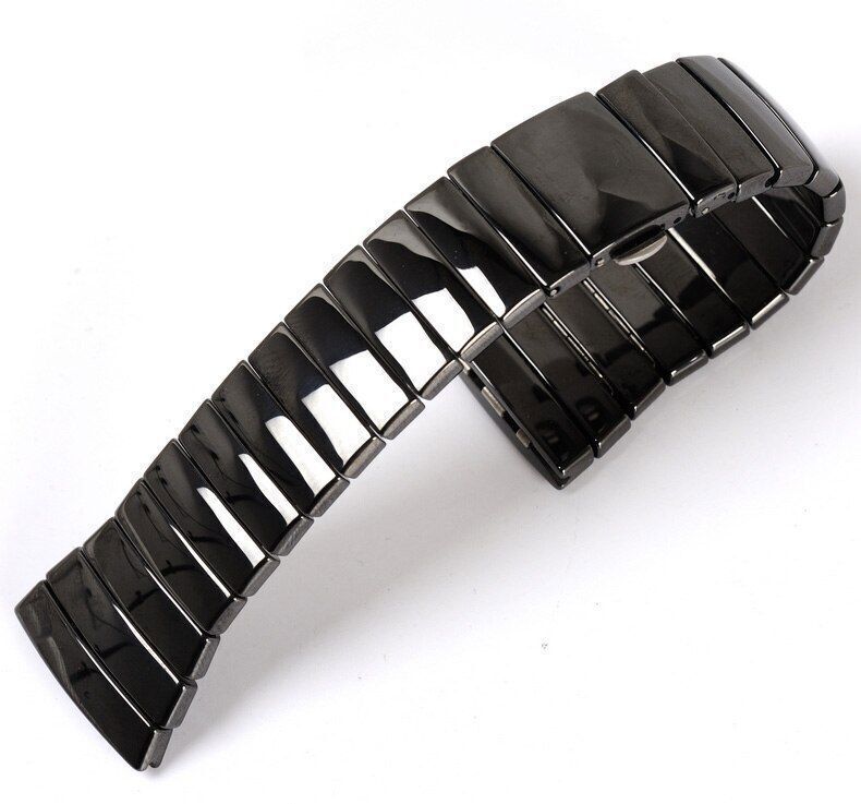 17/26/29mm Black Ceramic Watch Band Strap Fit For Rado Sintra Bracelet ...