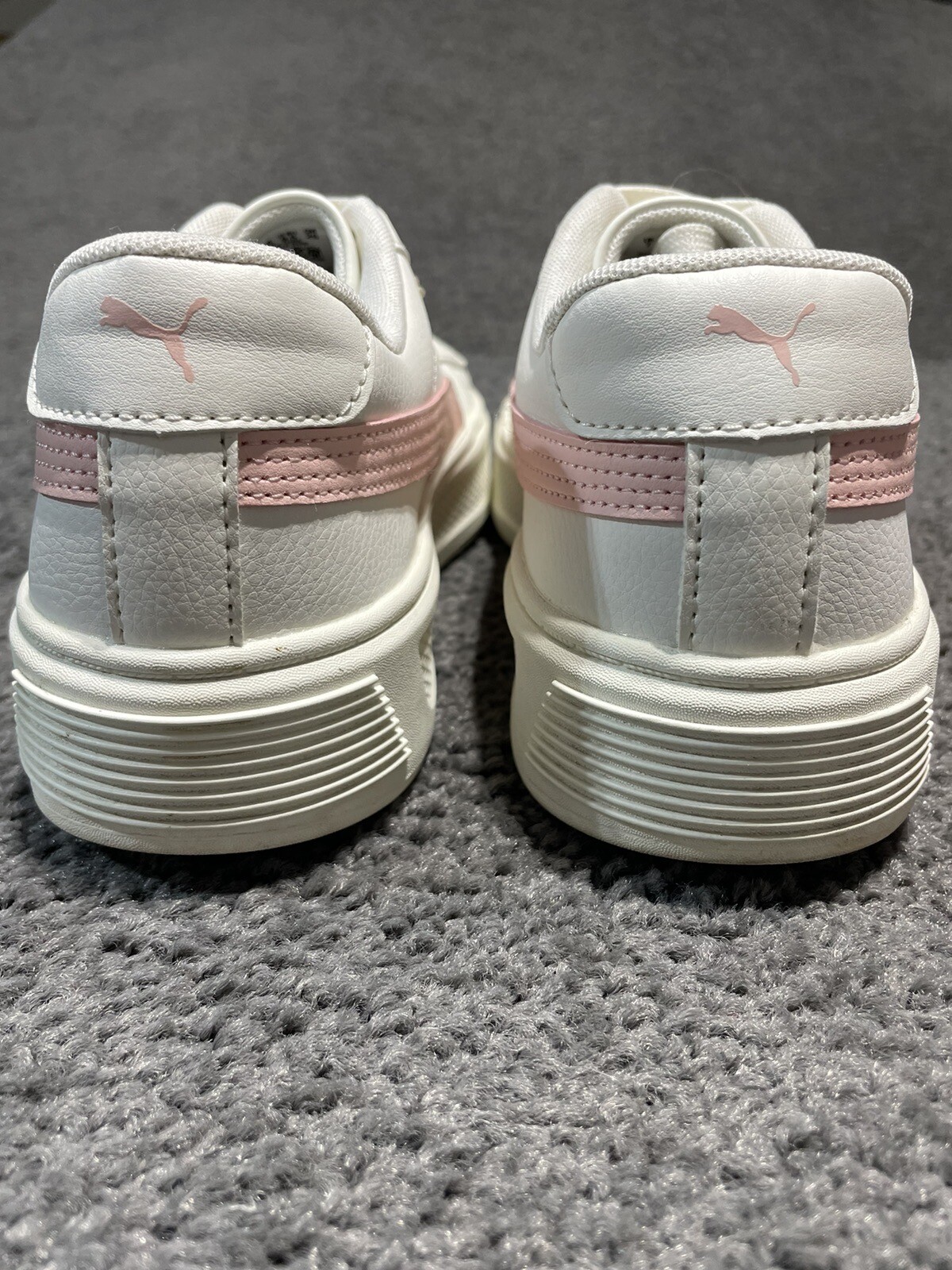 PUMA Womens Smash Platform V3 White Pink Sneaker Size… - Gem