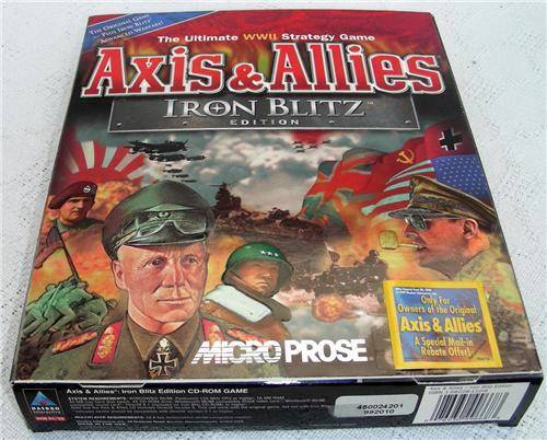 NEW Axis & Allies Iron Blitz Edition MicroProse Windows 98 / Me / 95 ...