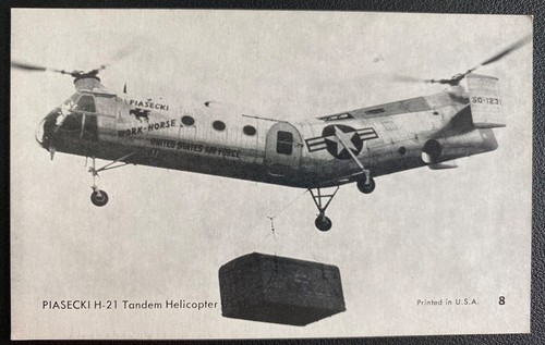 Mint USA Real Picture Postcard Piasecki H-21 Tandem Helicopter | eBay