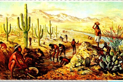 Vintage Postcard Native American Art Paul Coze Rendition Irrigation ...