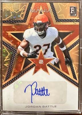 2023 Wild Card Auto Mania Gold Football Jordan Battle Rookie Card # 1/4 ...