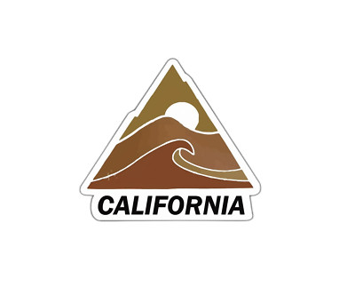 California Triangle Waves Sticker Decal | eBay