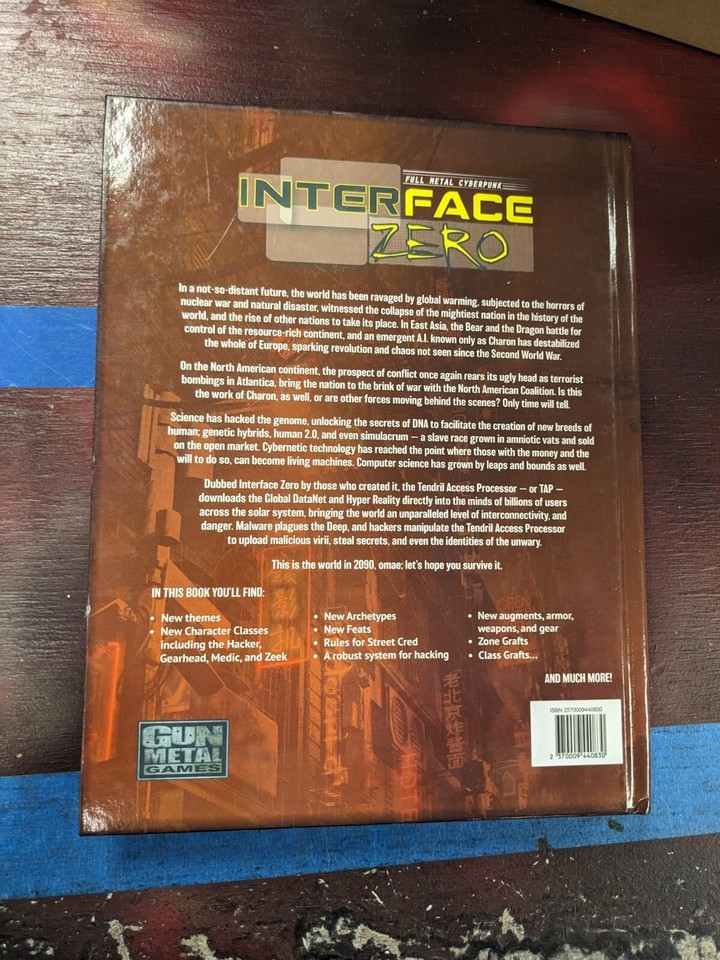 Interface Zero Gunmetal Games Starfinder Compatible | eBay