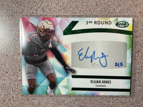 2024 Sage Aspire ELIJAH JONES /5 autograph auto green boston college ...