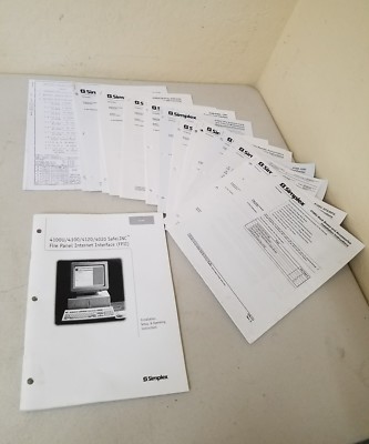 SIMPLEX 4100U FPII FIRE PANEL INSTALLATION SETUP OPERATING INSTRUCTIONS ...