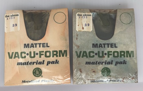 MATTEL VAC-U-FORM REFILLS —2 PACKS OF 16 SHEETS ASSt’D METALLIC PLASTIC ...