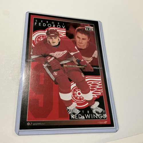 Vintage Sergei Fedorov “Elite” Detroit Red Wings Promo Poster Card 4x6 ...
