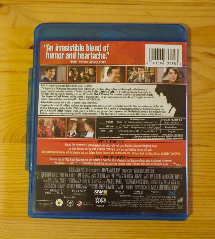 Cemetery Junction Blu-ray Ricky Gervais Ralph Fiennes OOP | eBay