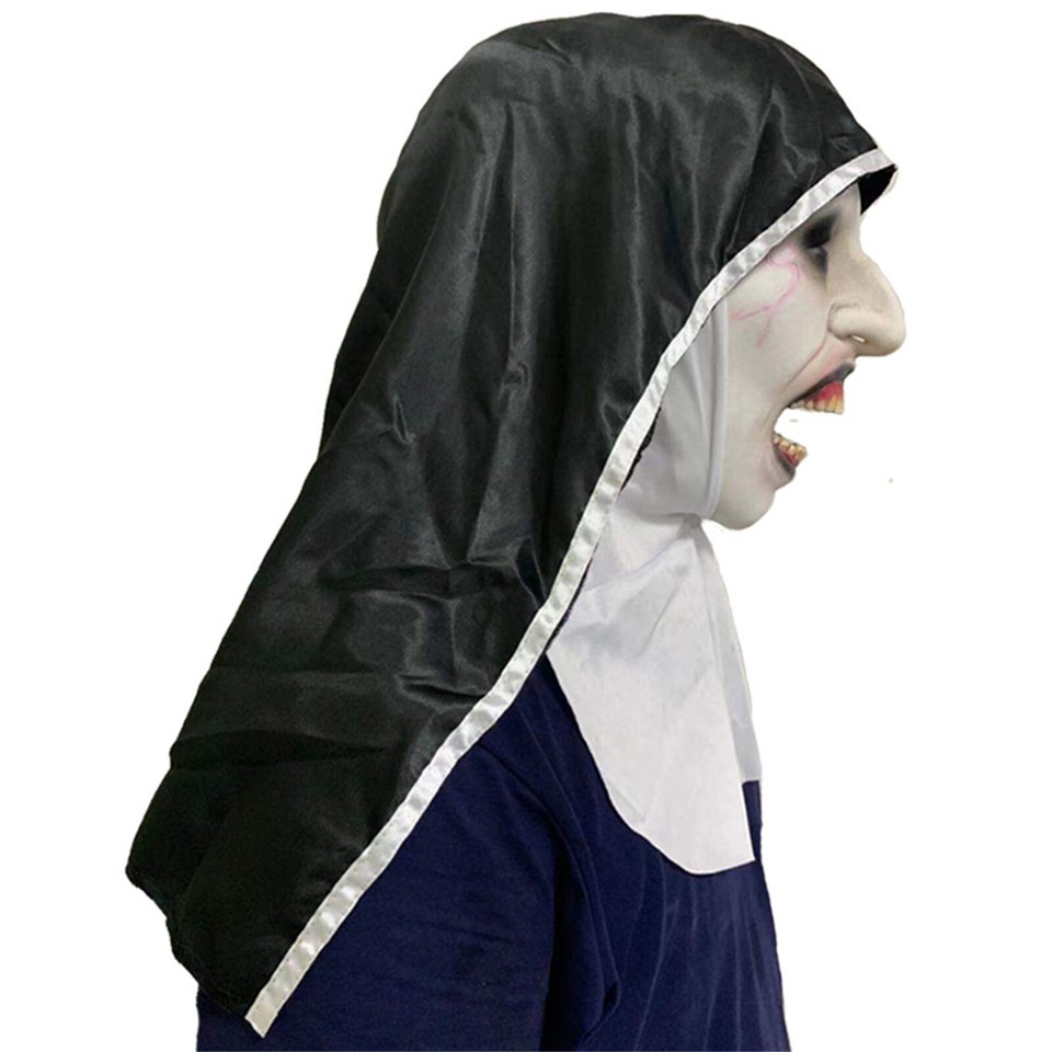 2023 Halloween Scary Nun Mask The Conjuring Nun Mask Party Nun Costumes ...