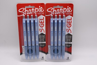 Sharpie S-GEL Pens, Medium Point 0.7mm, Black Ink, 8 Count, Baby Blue ...