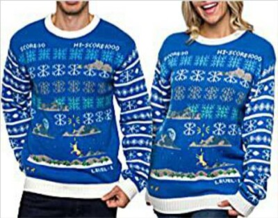 Embroidered Space Invader Sweaters for Unisex Adults Size: XS, S, M, L ...